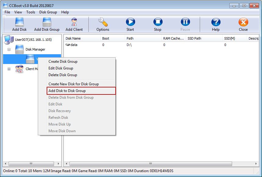 Add Game Disk For Diskless Boot Ccboot V30 Diskless Boot System