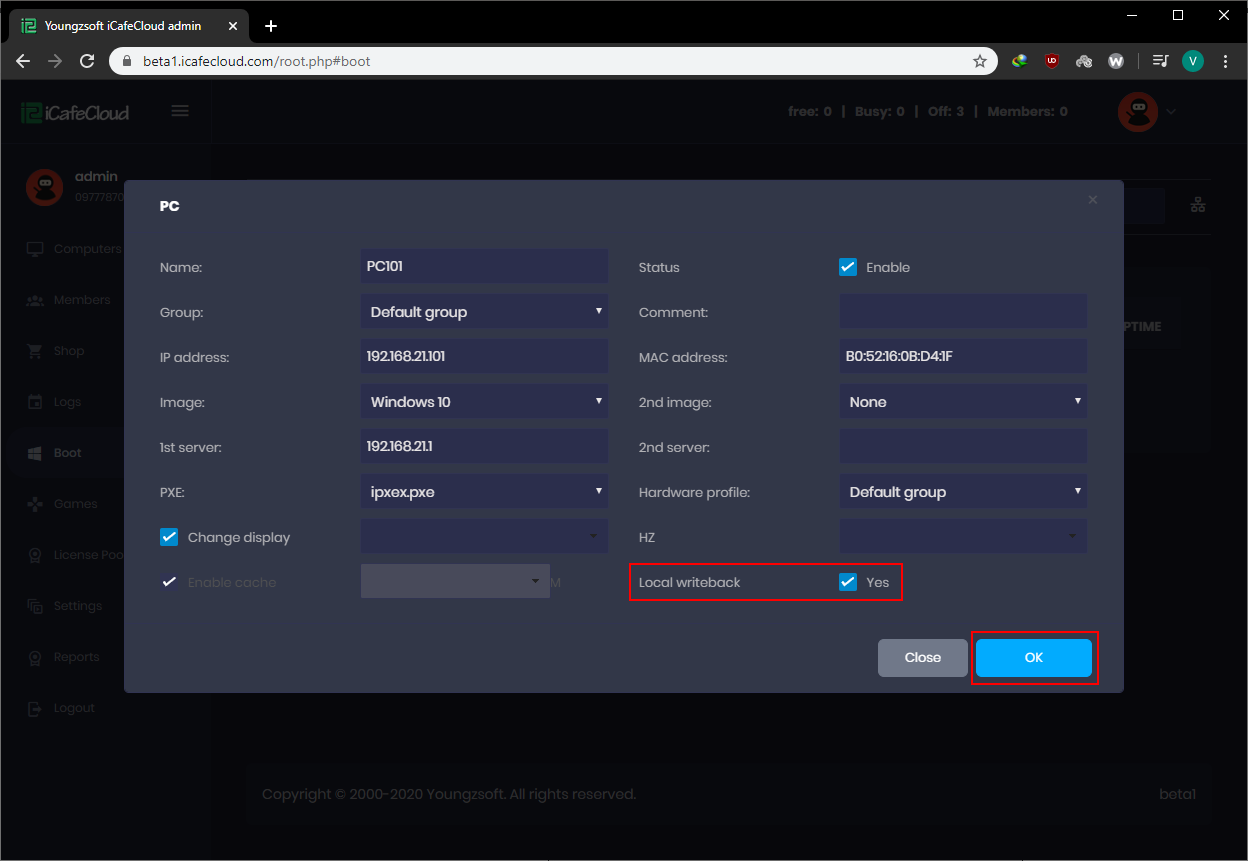 CCBoot Cloud wiki - Client local writeback cache