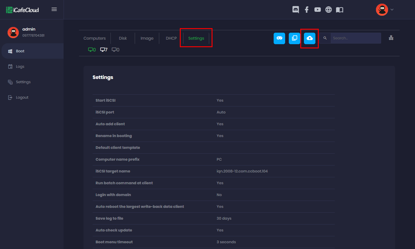 CCBoot Cloud wiki - Disk management
