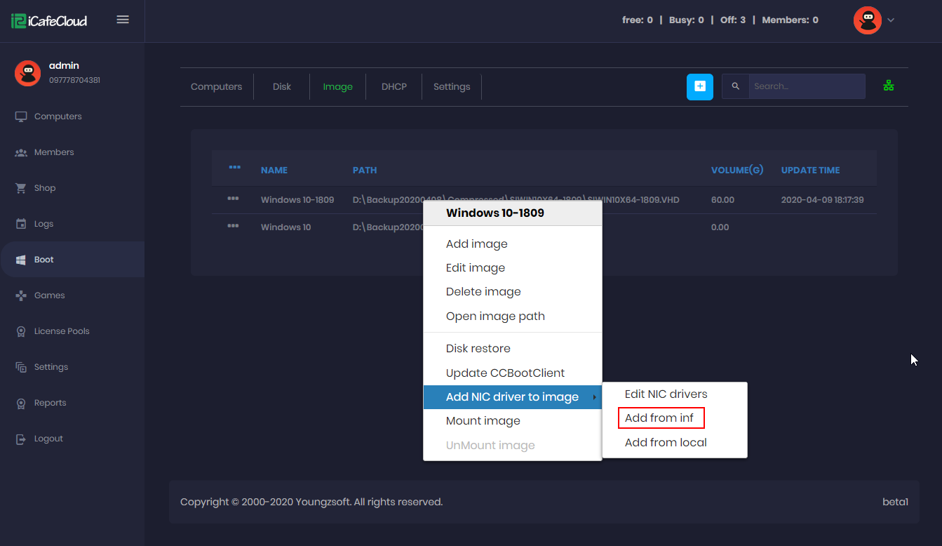 CCBoot Cloud wiki - Client BSOD after uploading the image