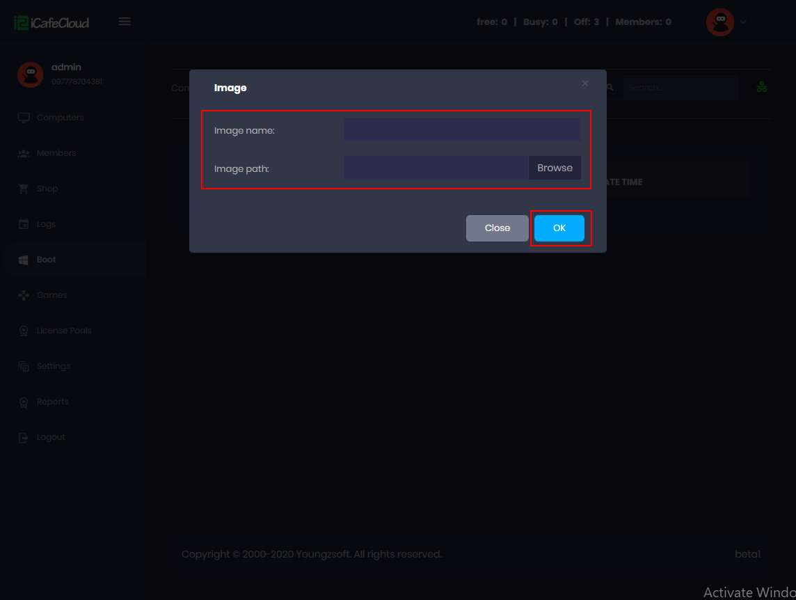 CCBoot Cloud wiki - Add boot image