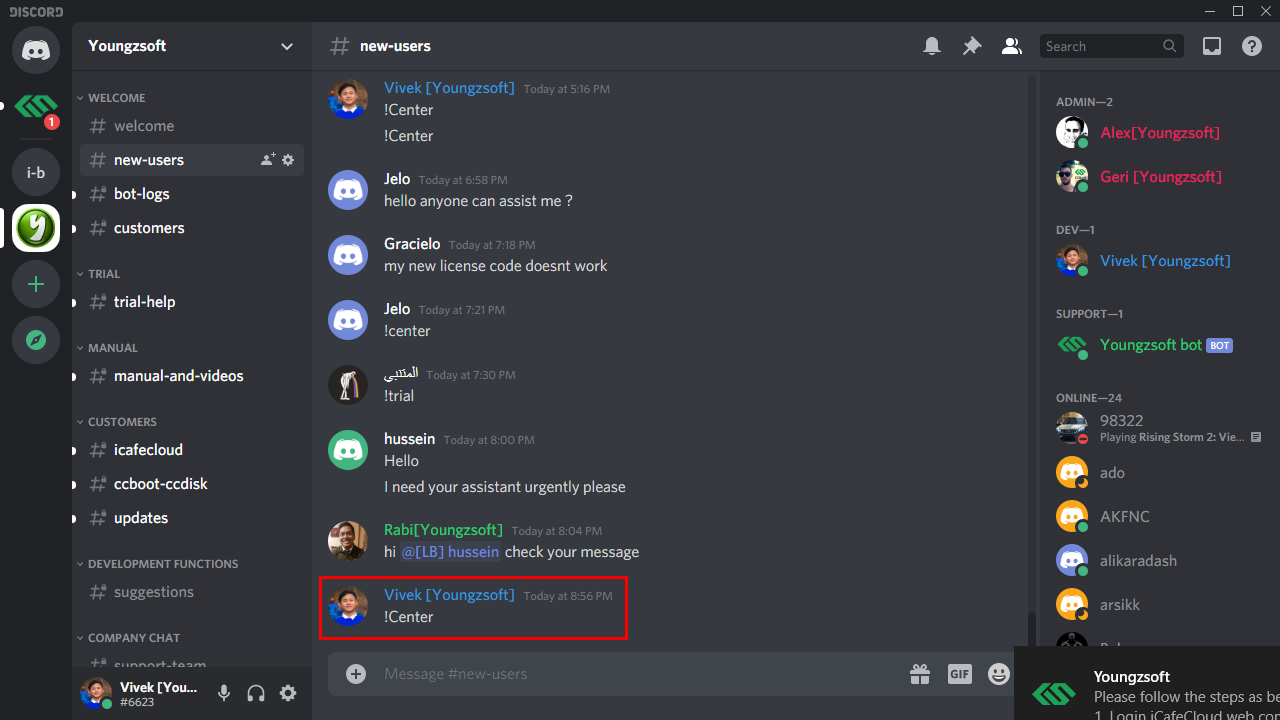 CCBoot Cloud wiki - Help menu