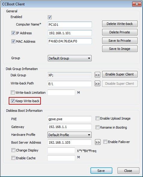 Updating Image Process by Keep Write-back - CCBoot (old version)