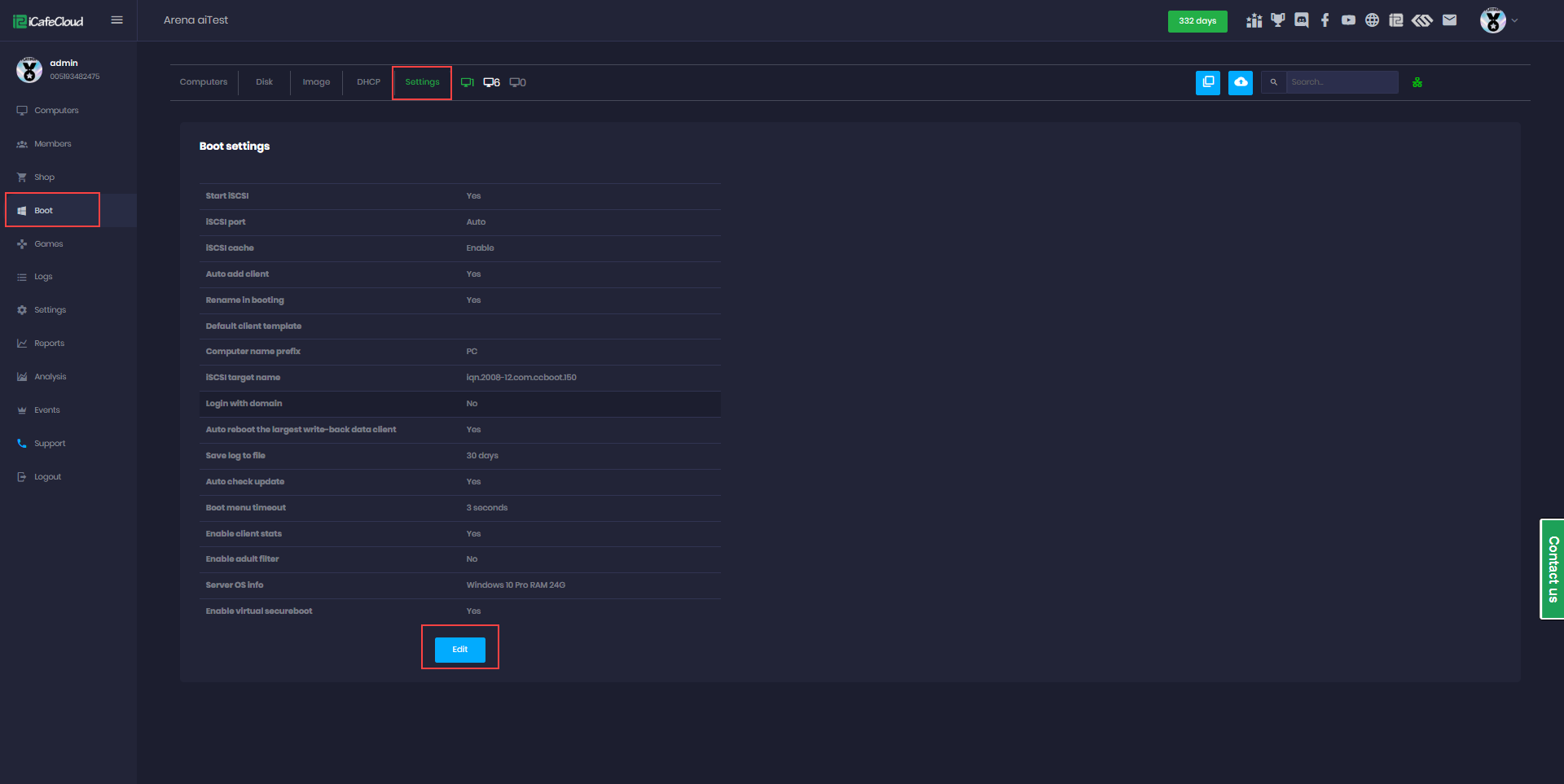 CCBoot Cloud wiki - Configure DHCP