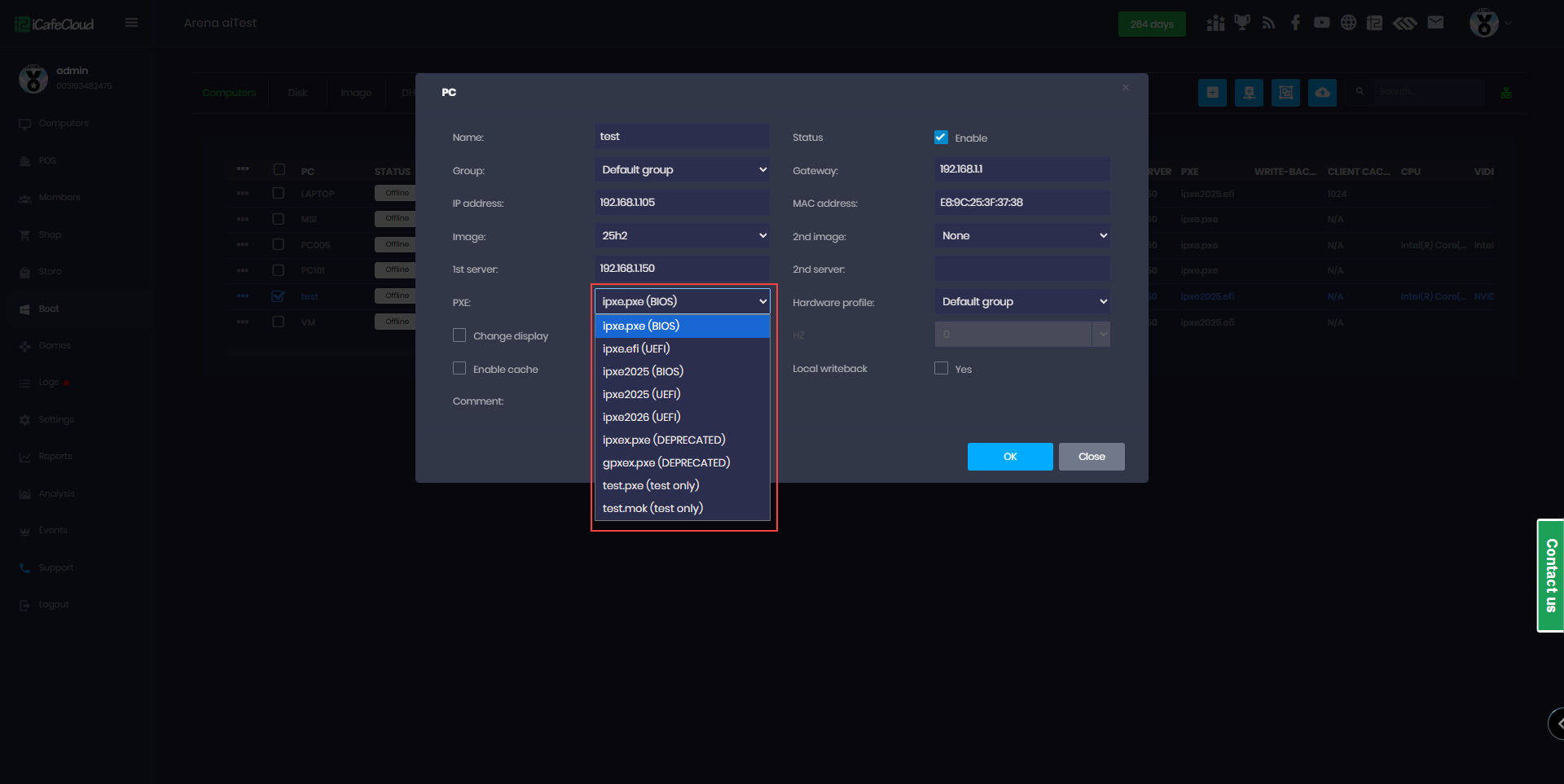 CCBoot Cloud wiki - Enable or disable windows update