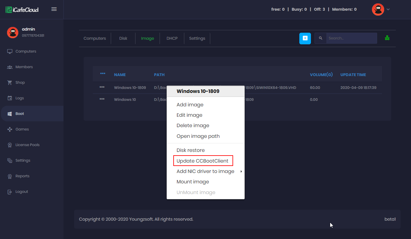 CCBoot Cloud wiki - Client diskless boot failed
