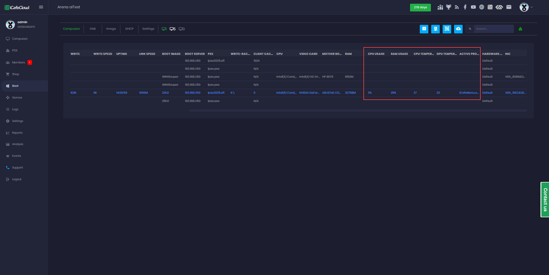 CCBoot Cloud wiki - Enable client stats