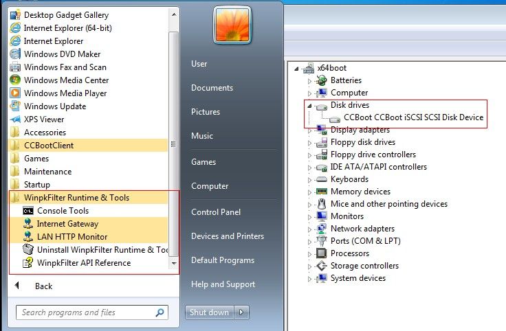 CCBoot Cloud wiki - Create boot image on USB