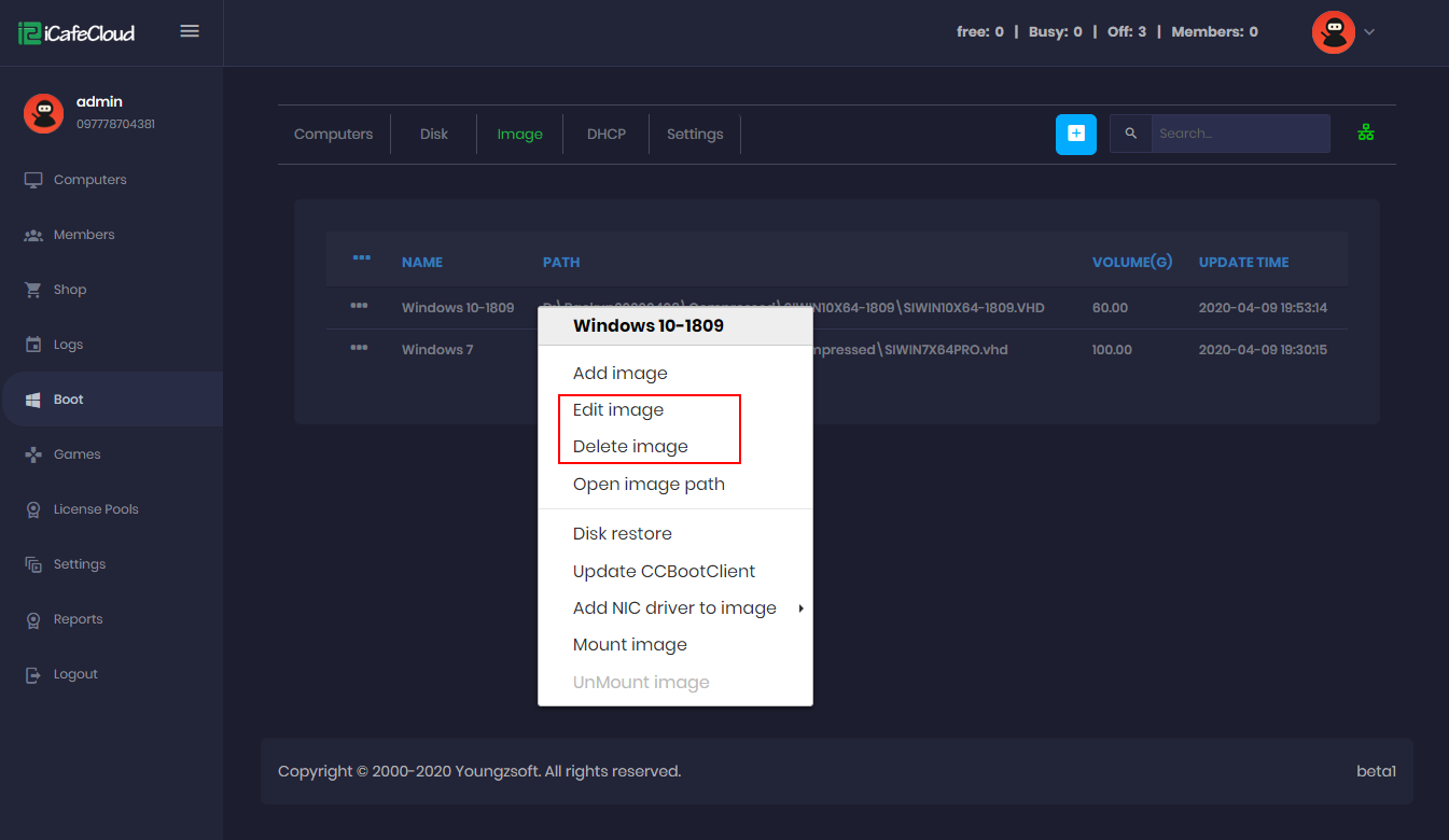 CCBoot Cloud wiki - Configure disks