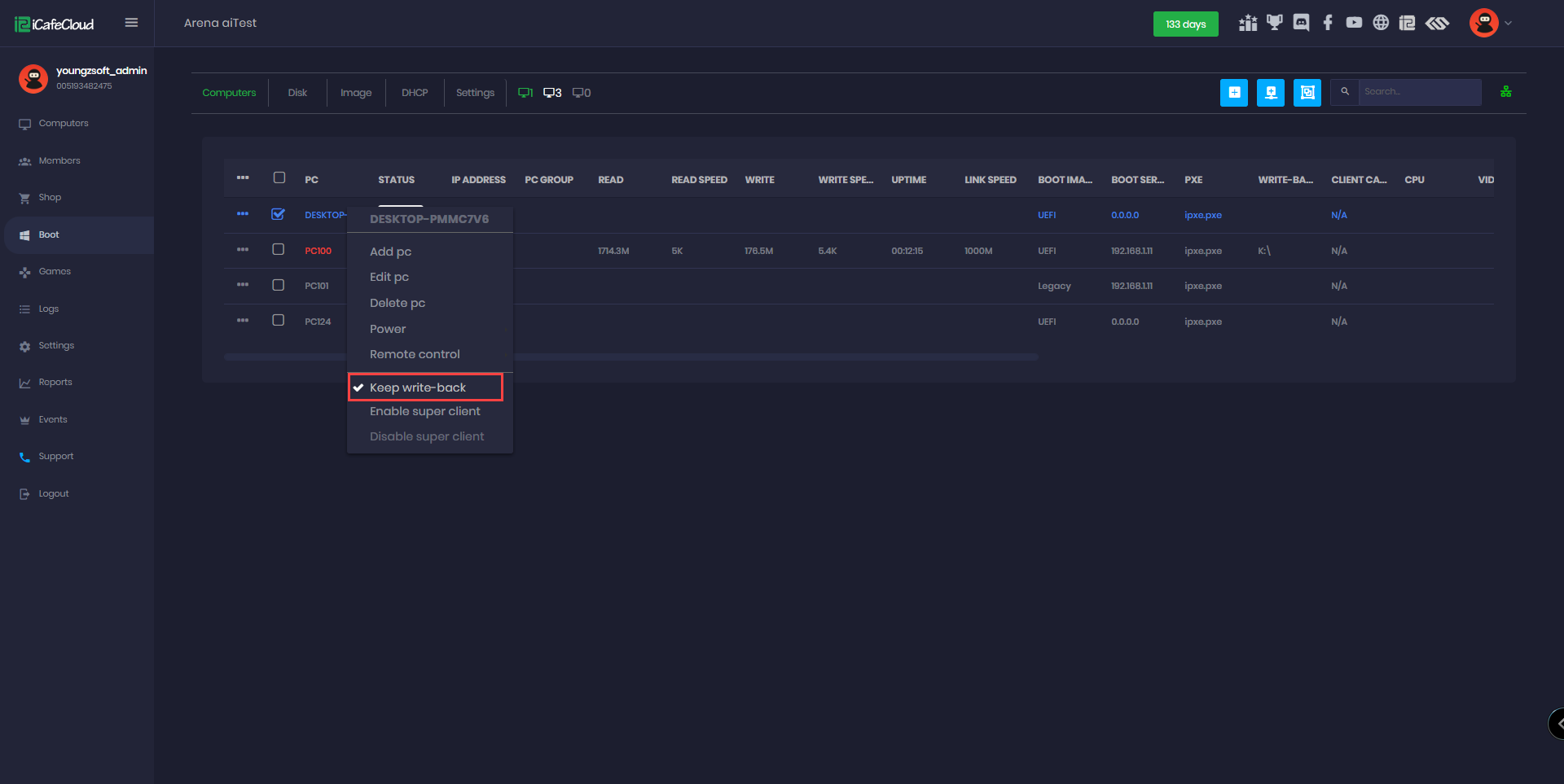 CCBoot Cloud wiki - UEFI HD graphics