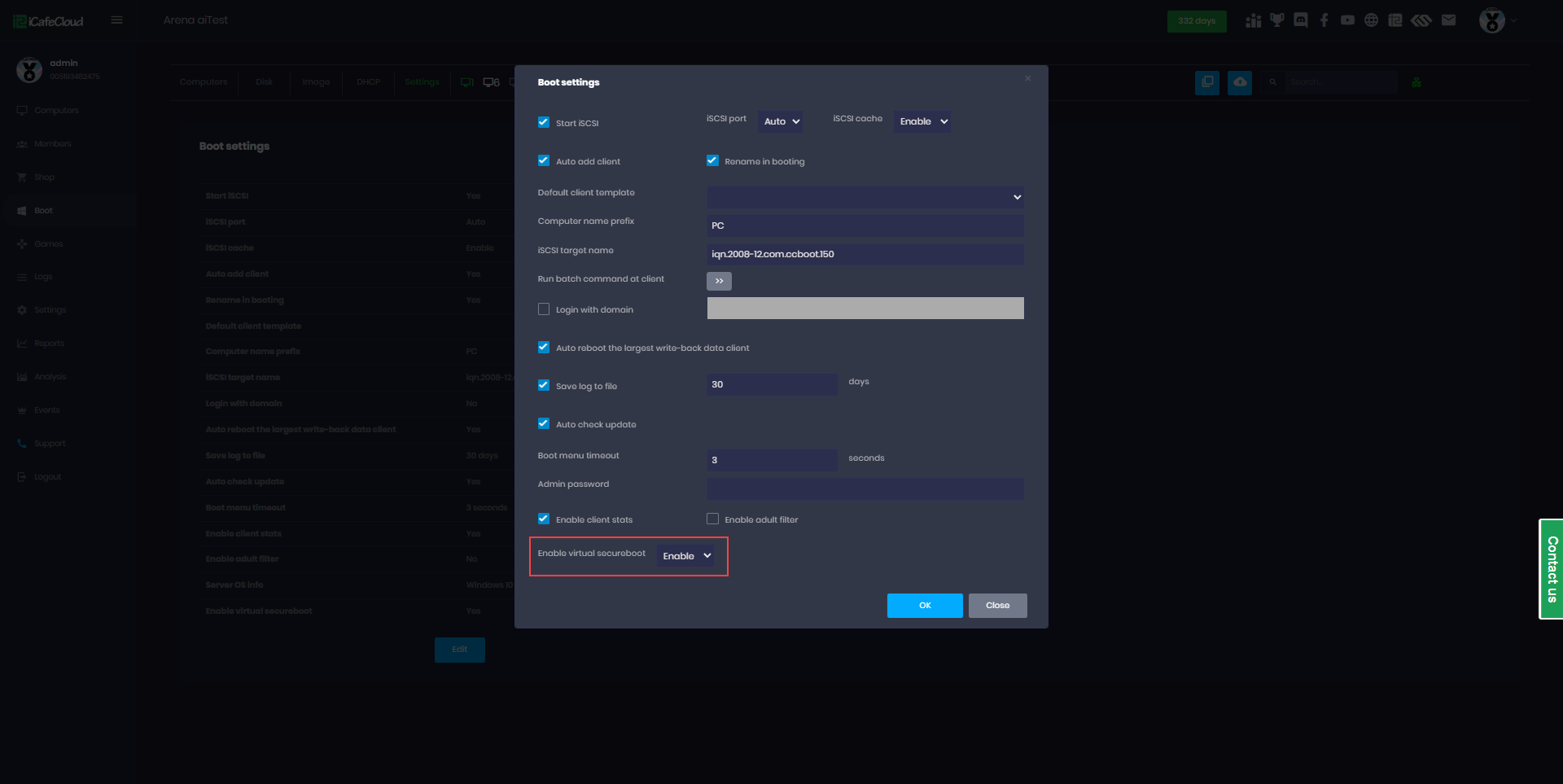 CCBoot Cloud wiki - Additional options in CCBoot client