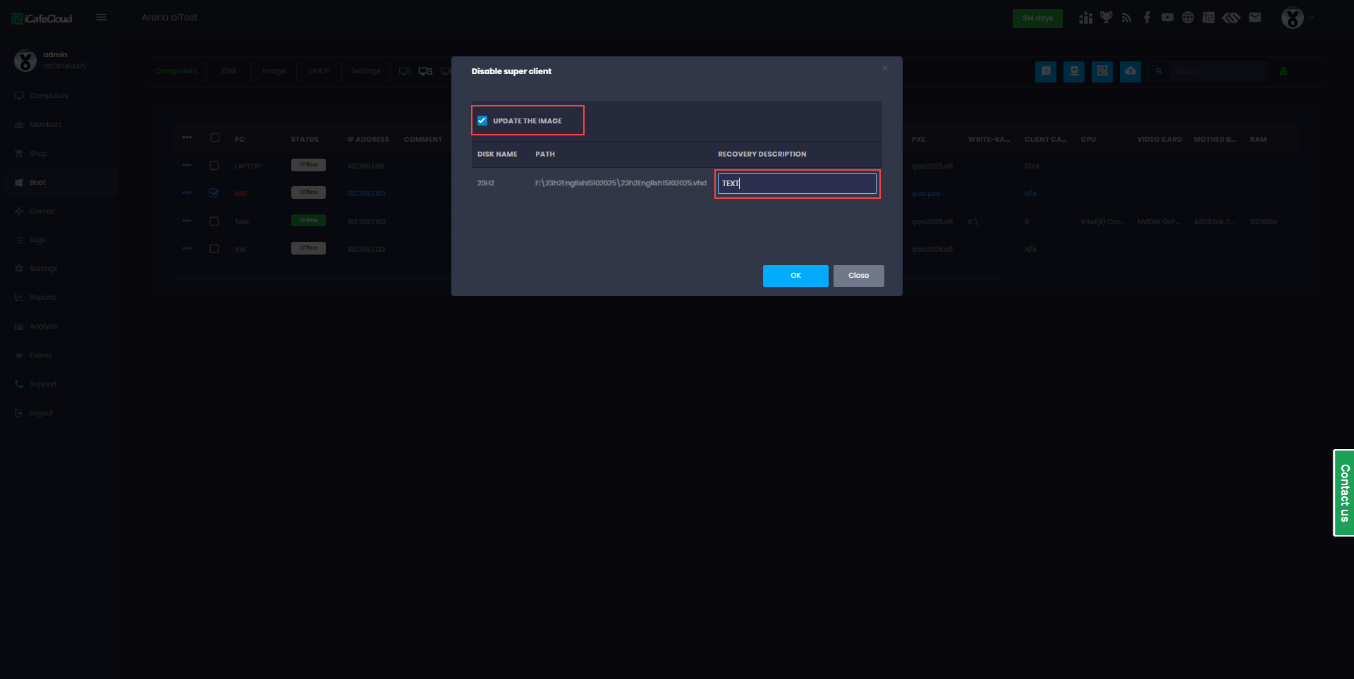 CCBoot Cloud wiki - Update CCBoot client