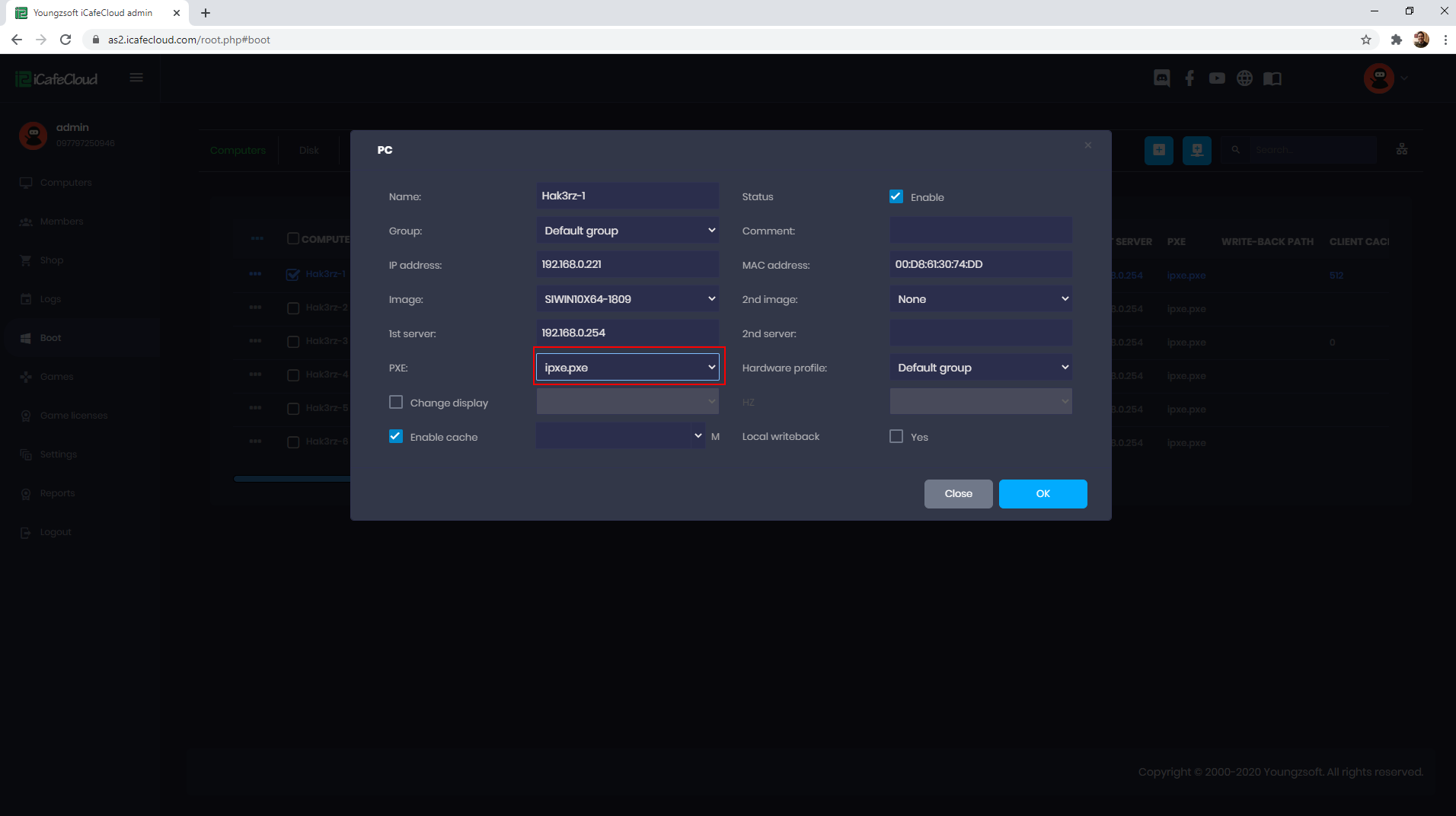 CCBoot Cloud wiki - Skip steam verification on client