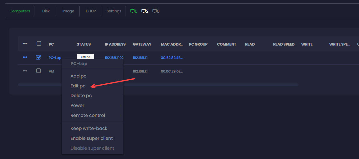 CCBoot Cloud wiki - Mount/unmount image